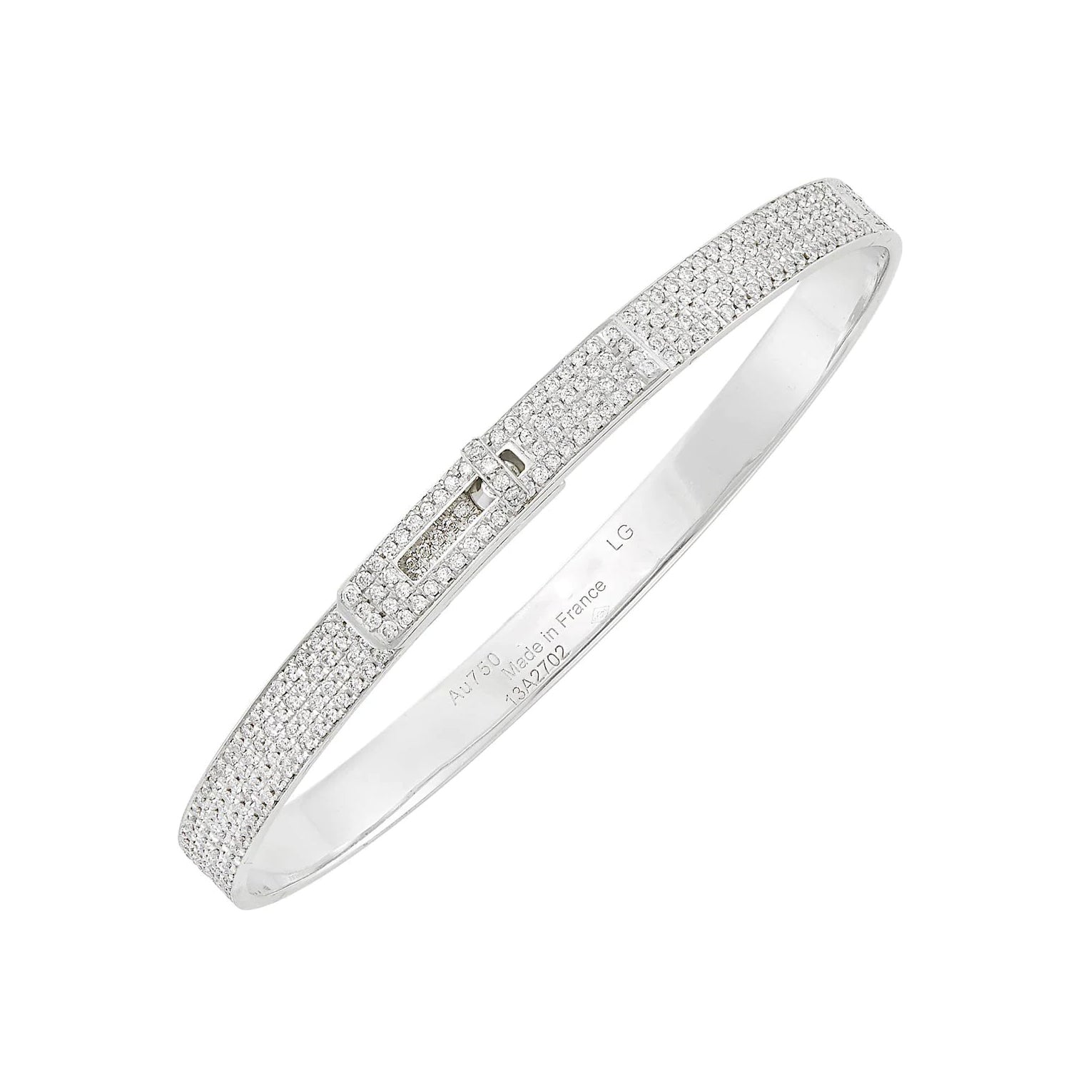 [Olivia Jewelry]HM KELLY BRACELET IN SILVER AND FULL PAVE DIAMOND